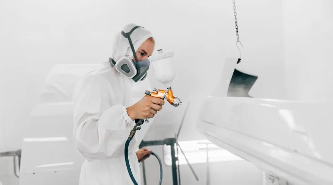 Changing Fibreglass Filters in a Spray Booth